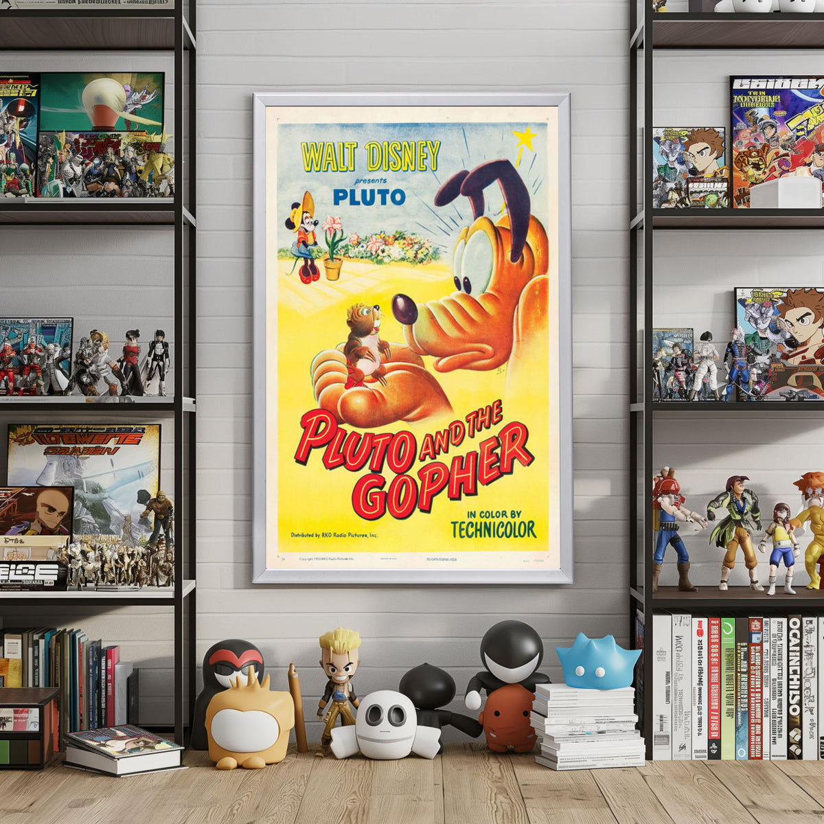 "Pluto And The Gopher" (1950) Framed Movie Poster – MoviePosterFrames.com