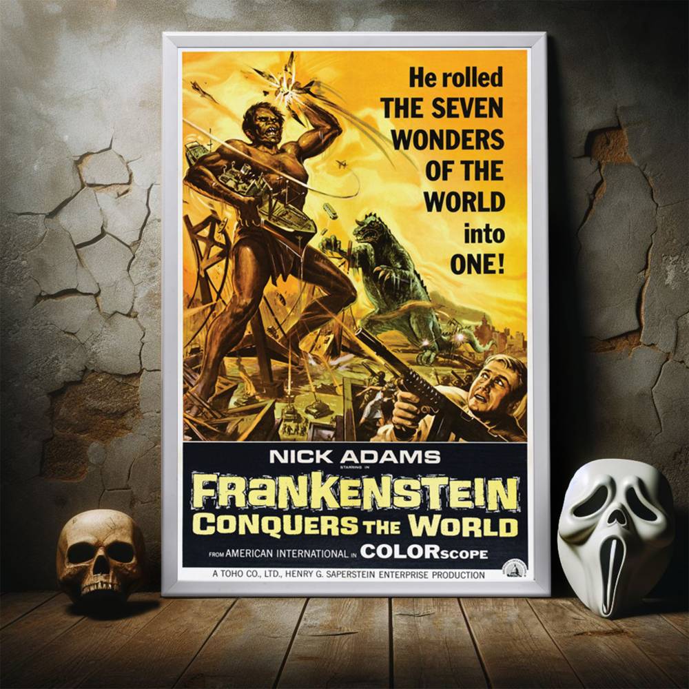 "Frankenstein Conquers The World" (1965) Framed Movie Poster – MoviePosterFrames.com