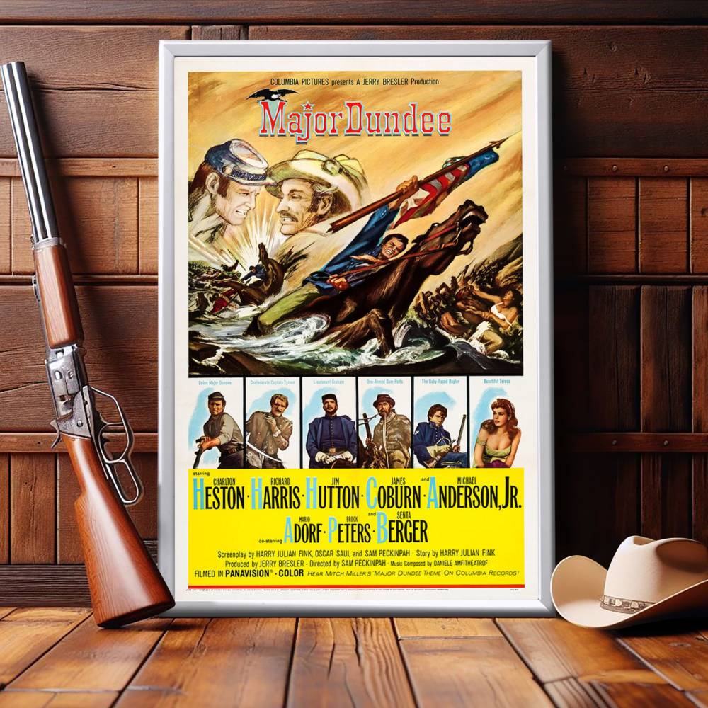 "Major Dundee" (1965) Framed Movie Poster – MoviePosterFrames.com