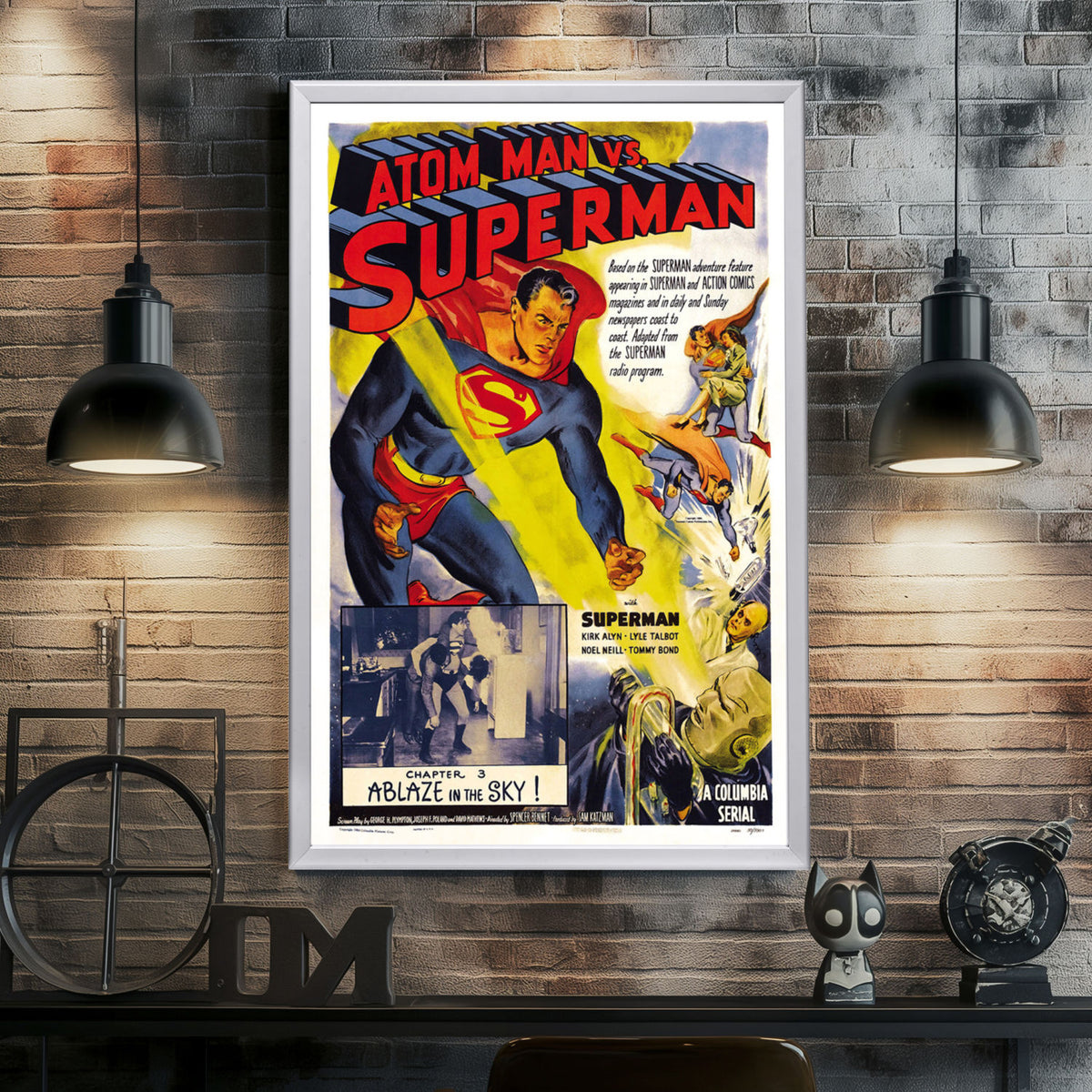 "Atom Man Vs. Superman" (1950) Framed Movie Poster – MoviePosterFrames.com