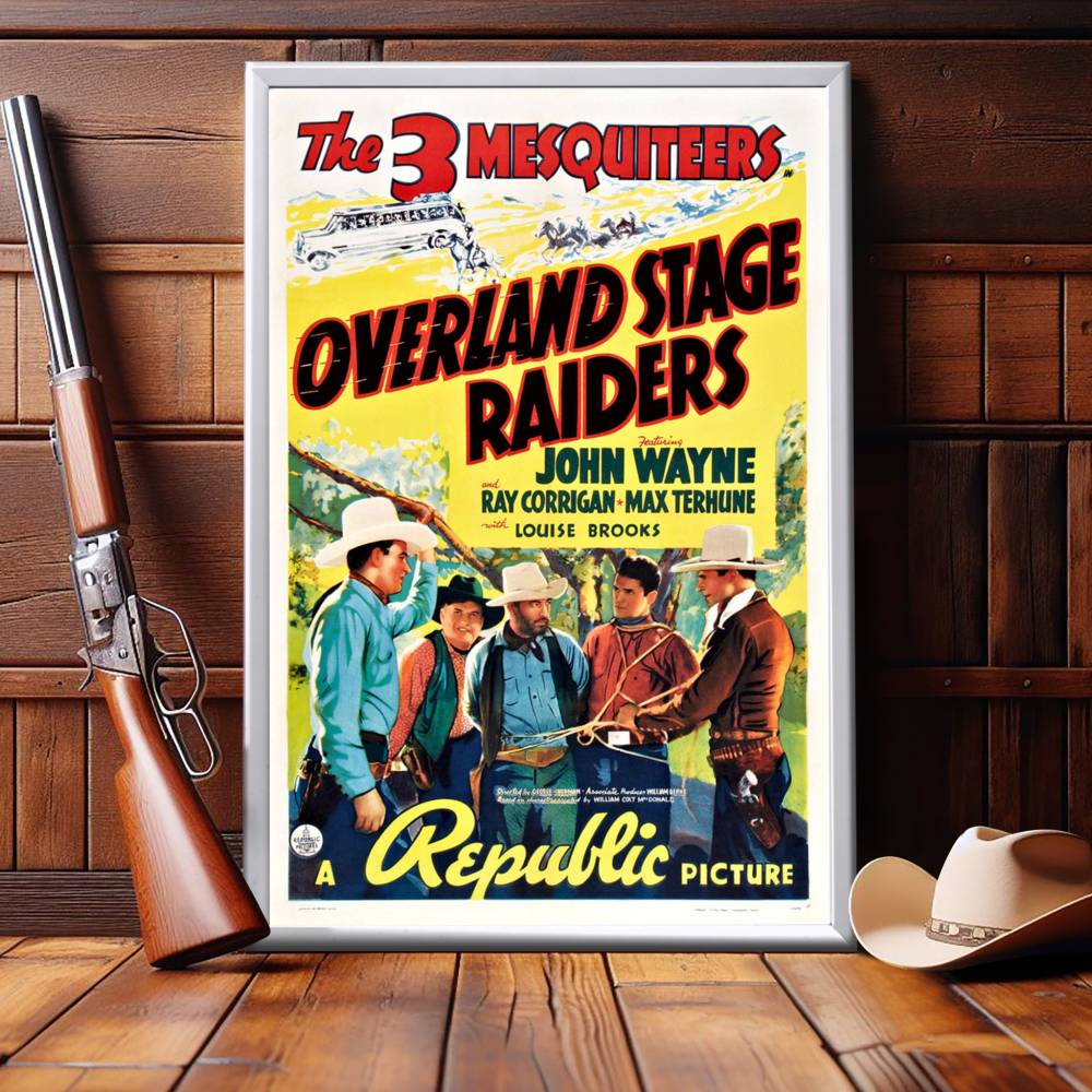 "Overland Stage Raiders" (1938) Framed Movie Poster – MoviePosterFrames.com